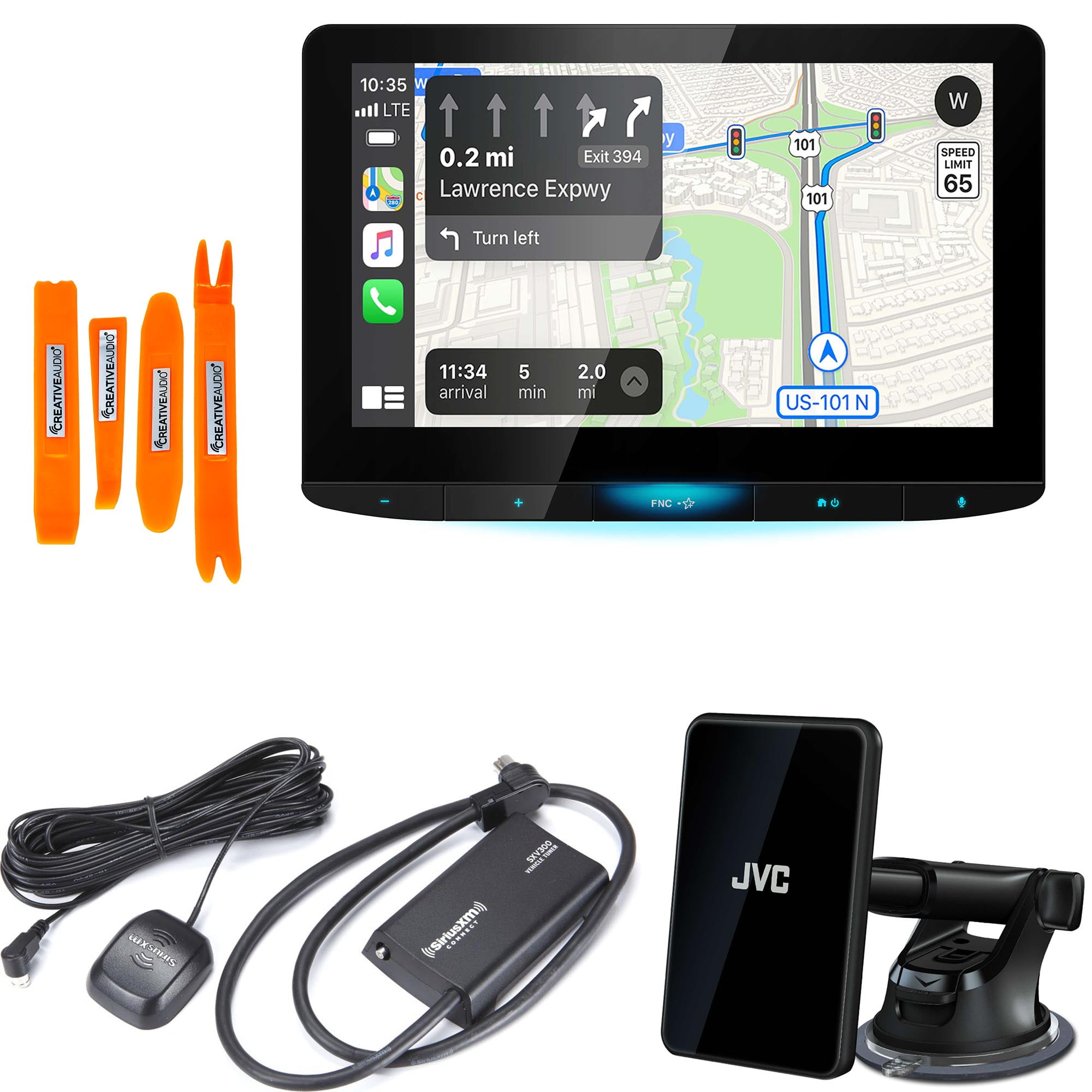 JVC KW-Z1000W 10.1" HD Receiver with Bluetooth, Wireless Android Auto ...
