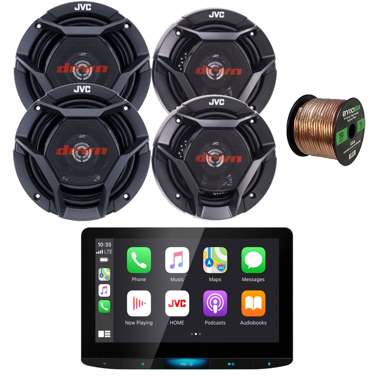 JVC KW-Z1000W HD Radio AM/FM USB Bluetooth Digital Media Hi-Def Monitor ...