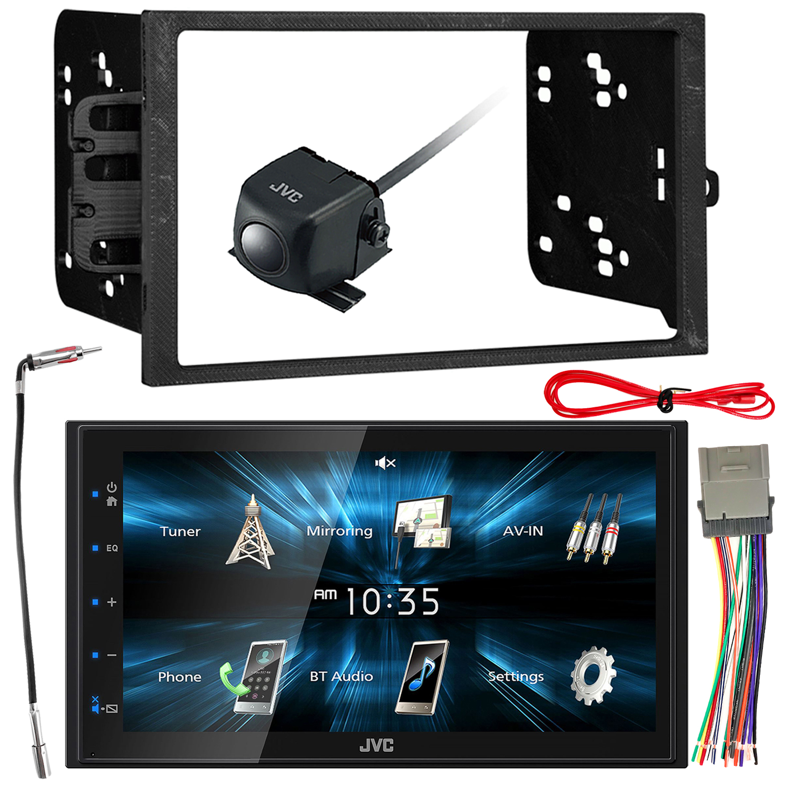 JVC KWM 6.8" Touchscreen Double DIN Digital Media Bluetooth USB Stereo ...