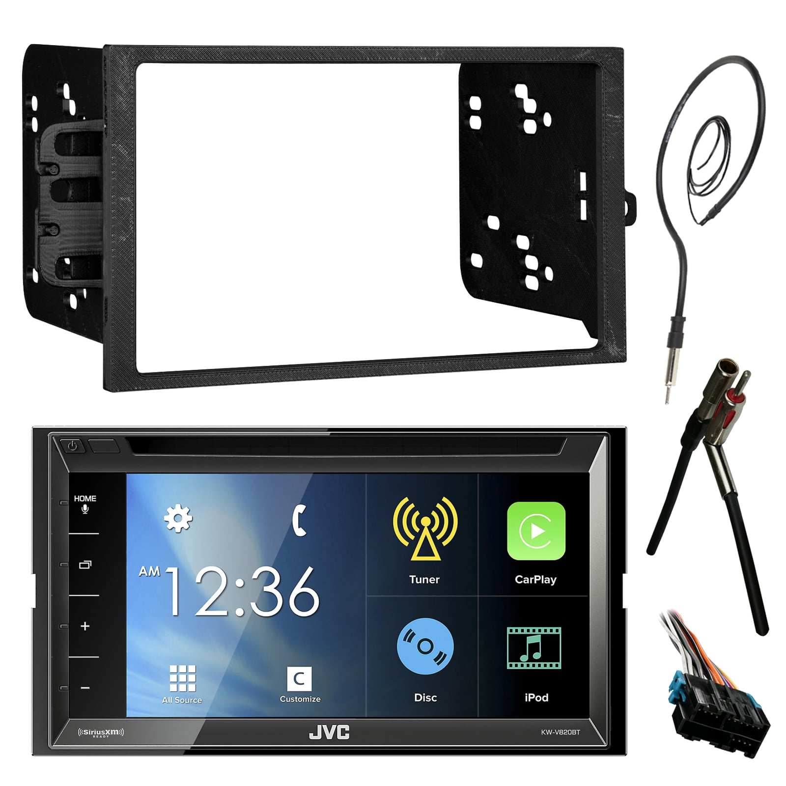 JVC KWV820BT 6.8" Touch Screen Bluetooth CD DVD Car Stereo Receiver ...