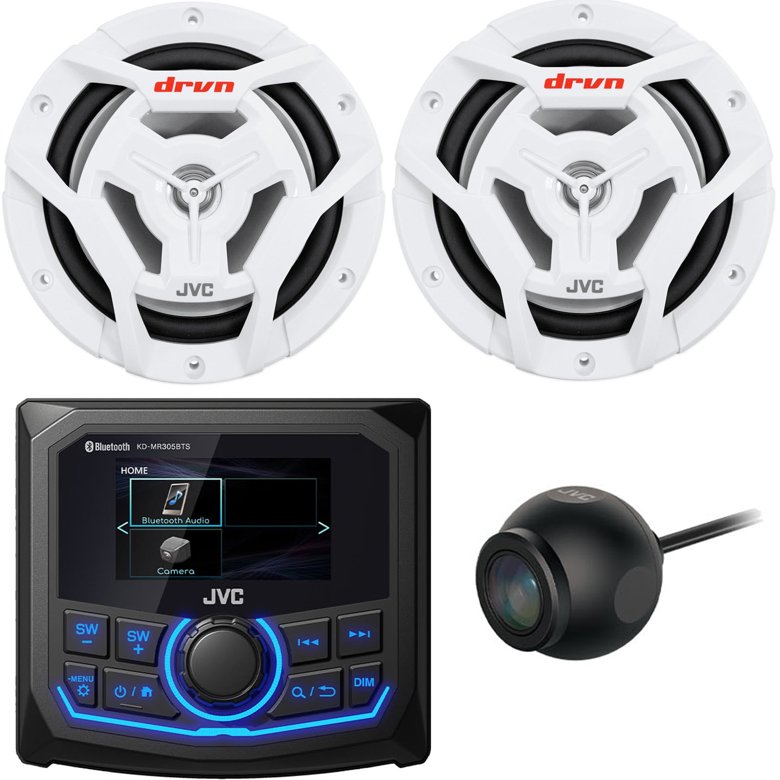 JVC Marine MotorSports 2.7" Display Digital Media Bluetooth Rear USB AUX Rear View AM/FM ...