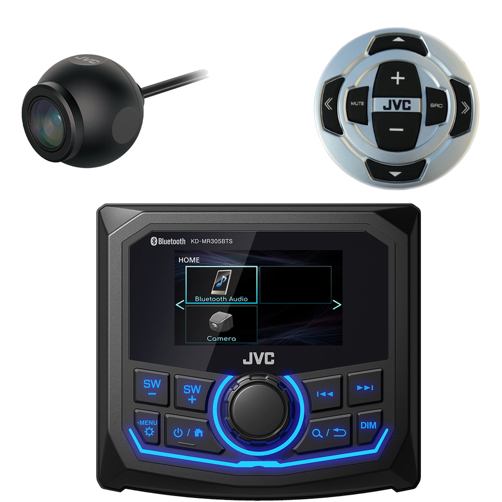 JVC Marine MotorSports 2.7" Display Digital Media Bluetooth Rear USB ...