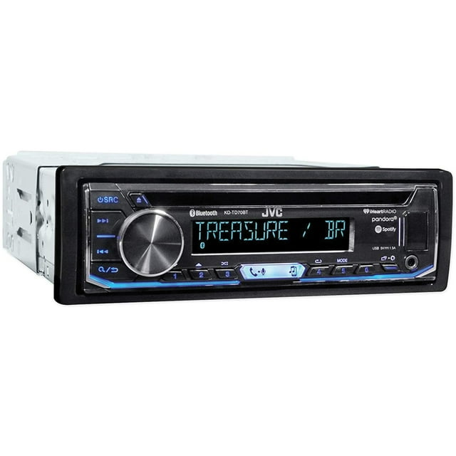 JVC Mobile KD-TD70BT KD-TD70BT Single-DIN In-Dash AM/FM/CD Receiver with Bluetooth - Walmart.com