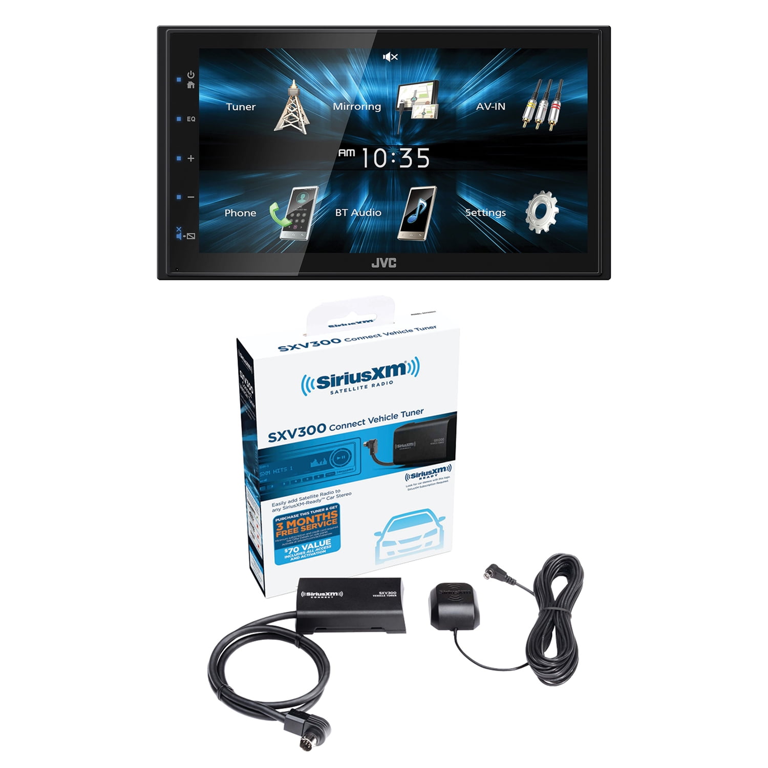 JVC Mobile KW-M150BT 6.8-Inch Double-DIN In-Dash WVGA Digital Media ...