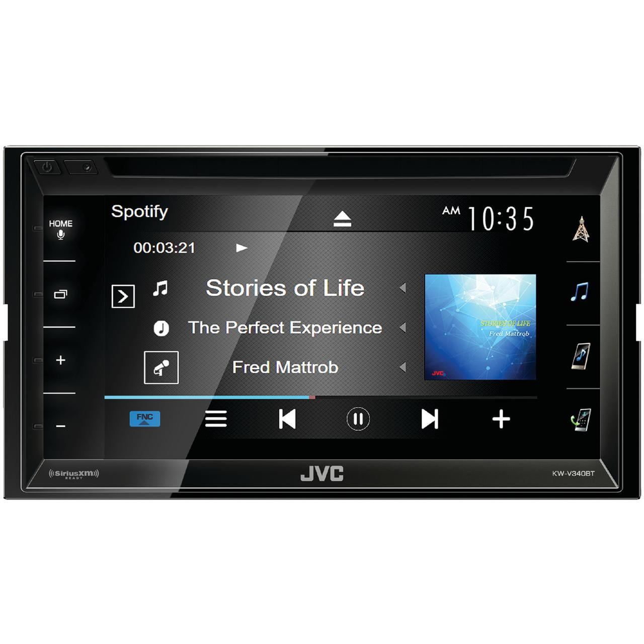 JVC Mobile KW-V340BT KW-V340BT 6.8" Double-DIN In-Dash AM/FM DVD ...