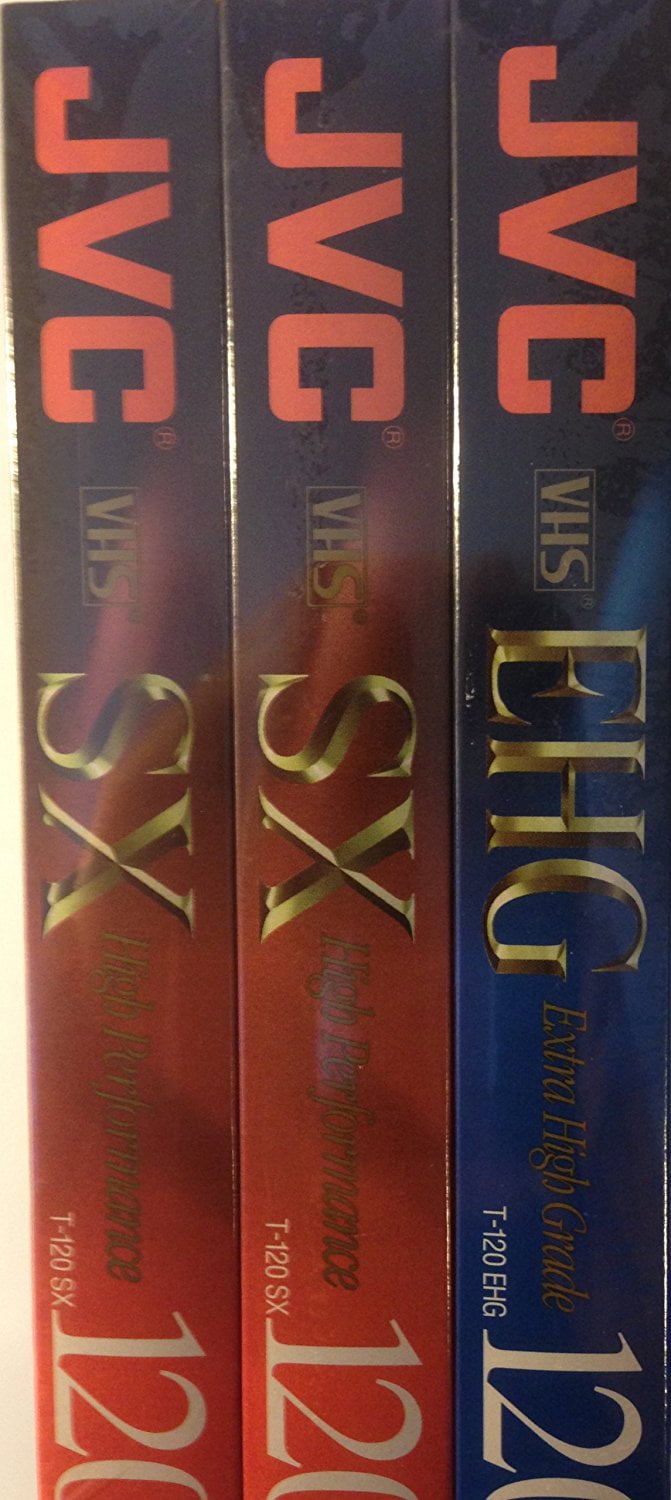 JVC T-120 Video Cassette Tapes, One EHG + Two SX - Walmart.com