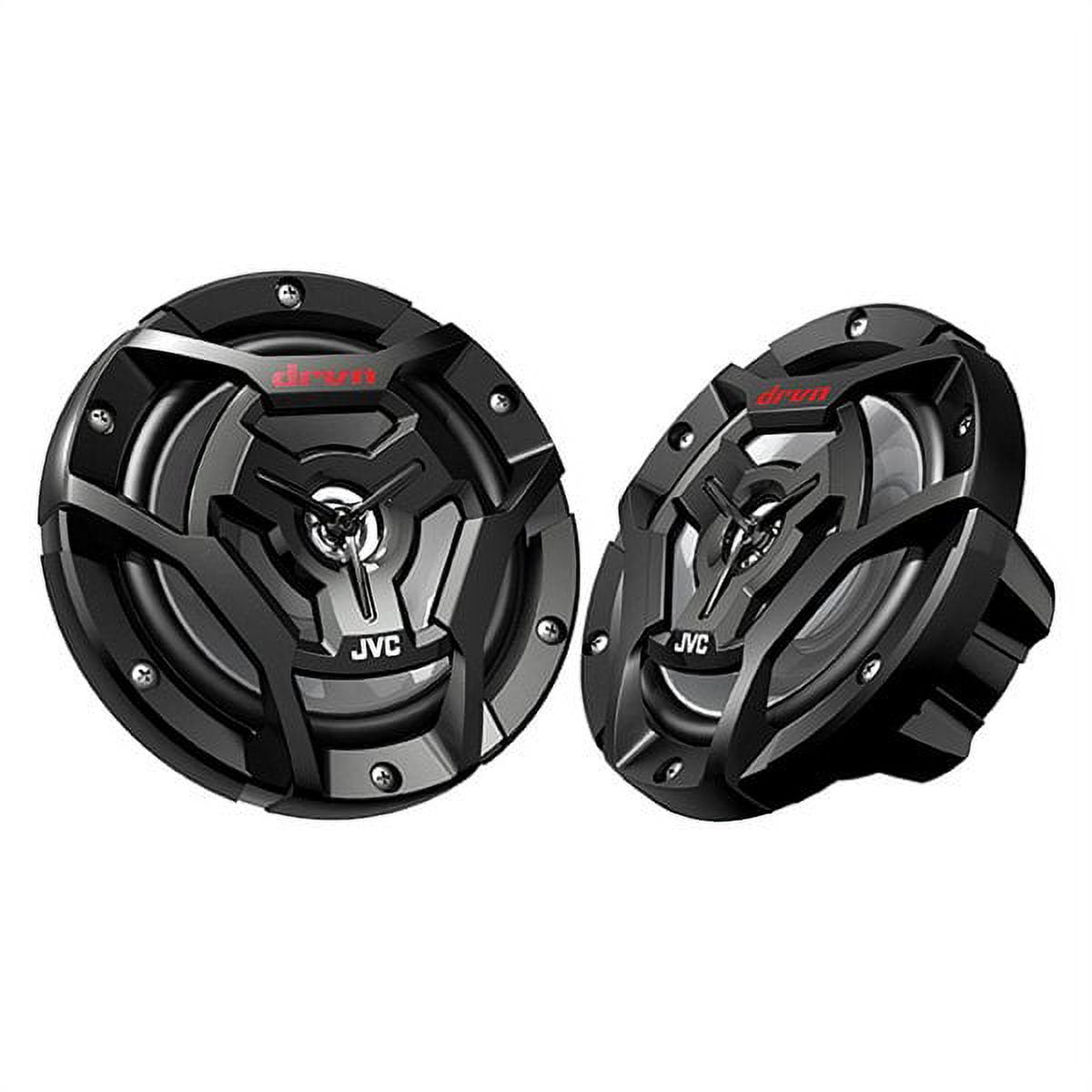 JVC drvn Series Marine/MotorSports 6.5" 150-Watt 2-Way Coaxial Speakers (Black), CS-DR6200M ...