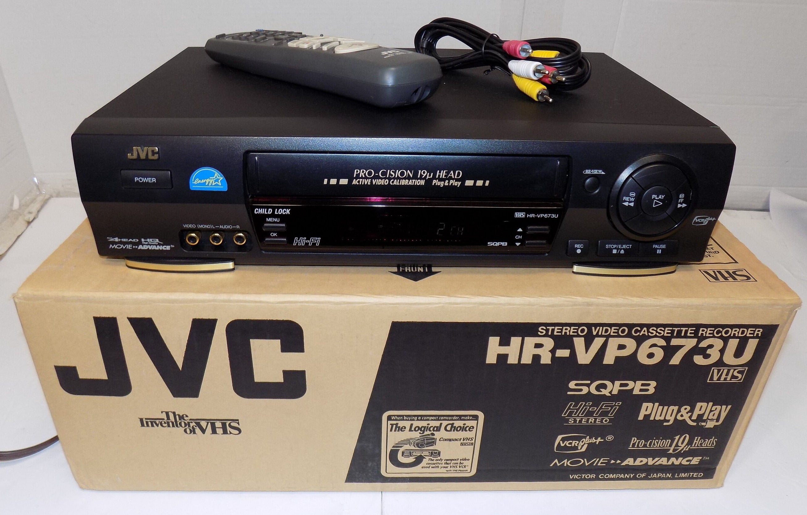 Pre-Owned JVC hr-vp673 Hi Fi Stereo VHS VCR Vhs Player with Remote ...