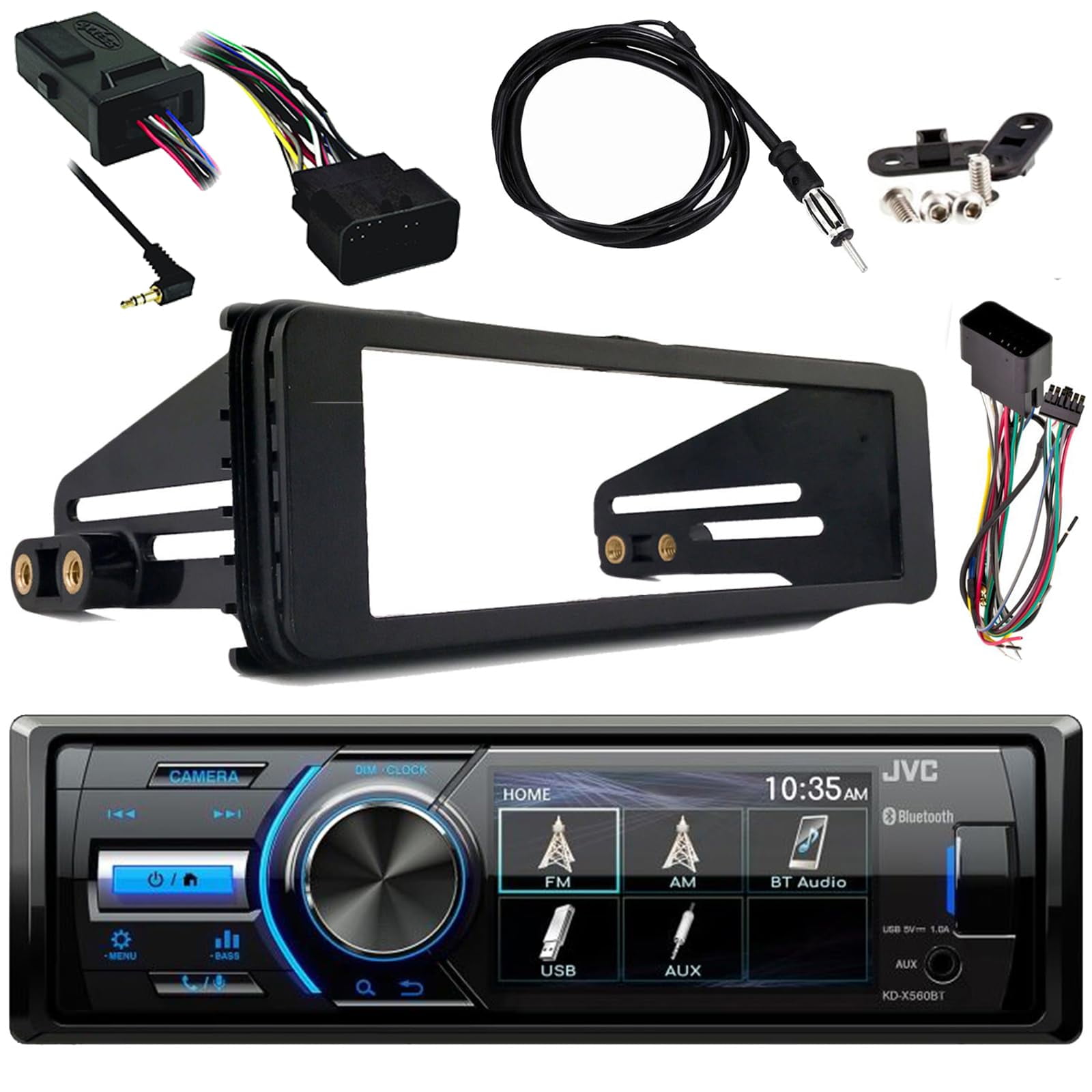 JVC in-Dash Motorsports Digital Media AM/FM Radio Bluetooth Receiver ...