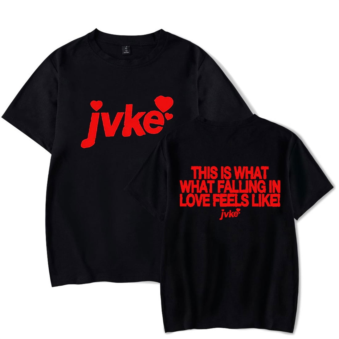 JVKE Falling in Love Tshirt Casual Short Sleeve Fashion Crewneck Hip ...