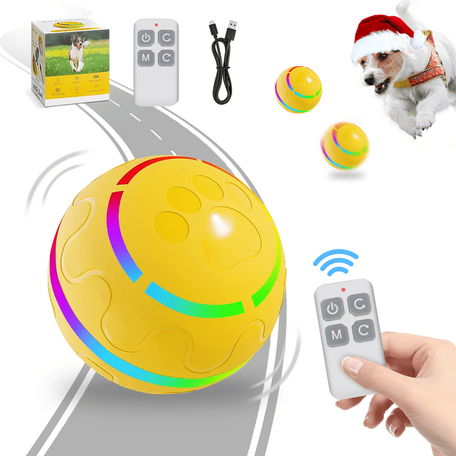 JVMU Interactive Toy Dog Wicked Ball with Remote Control LED Light 2 ...
