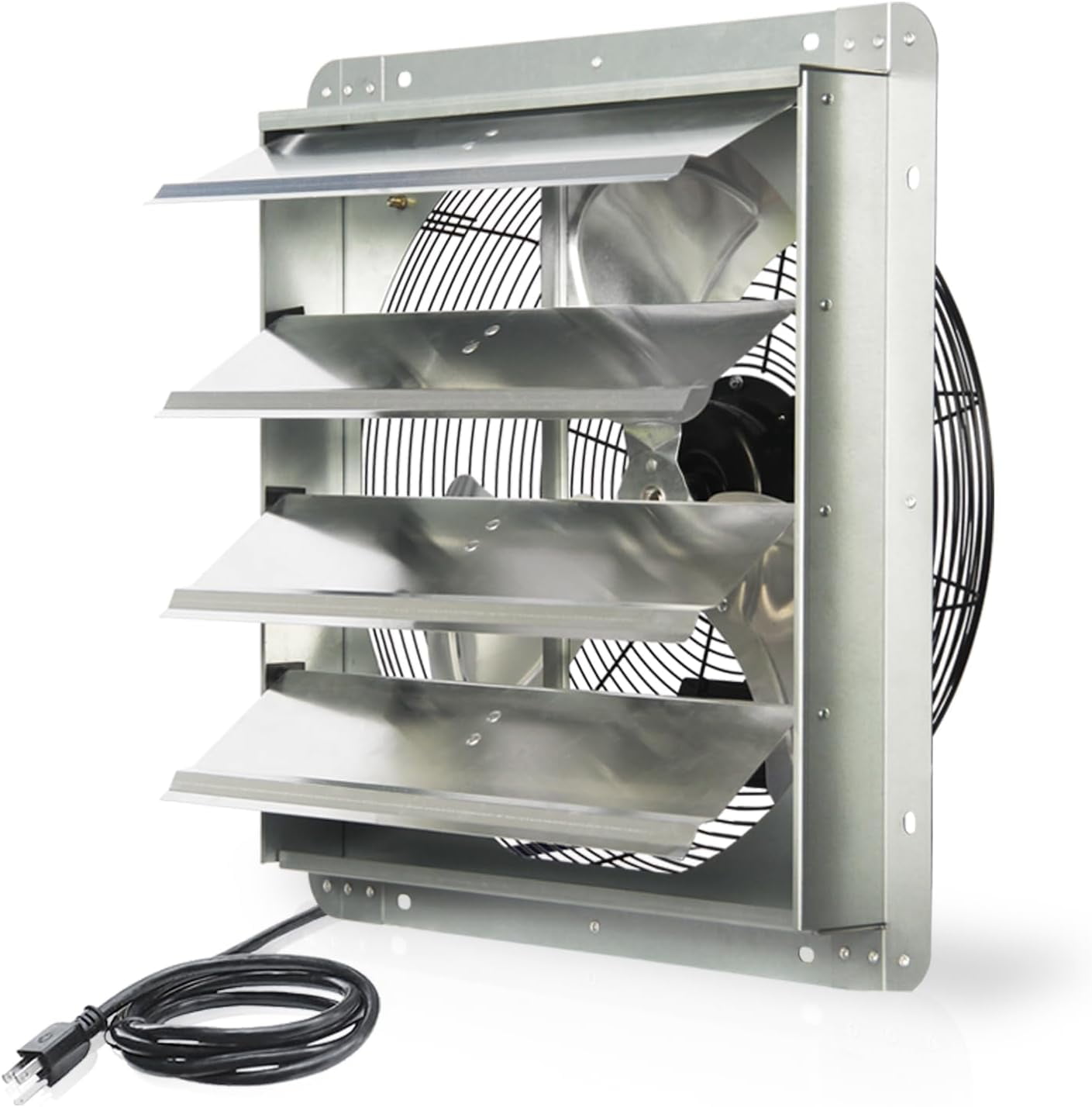 JVO 18 Inch Shutter Exhaust Fan - 2600 CFM High Velocity Wall Mounted ...