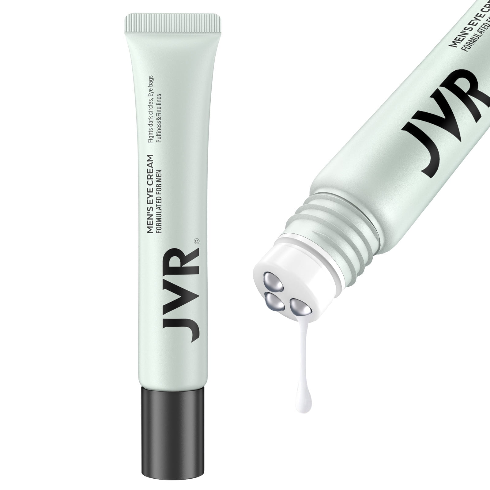 JVR Roll-on Eye Cream, Caffeine, Vitamin C, Hyaluronic Acid, Dark Circles, Puffiness, 20ml ...