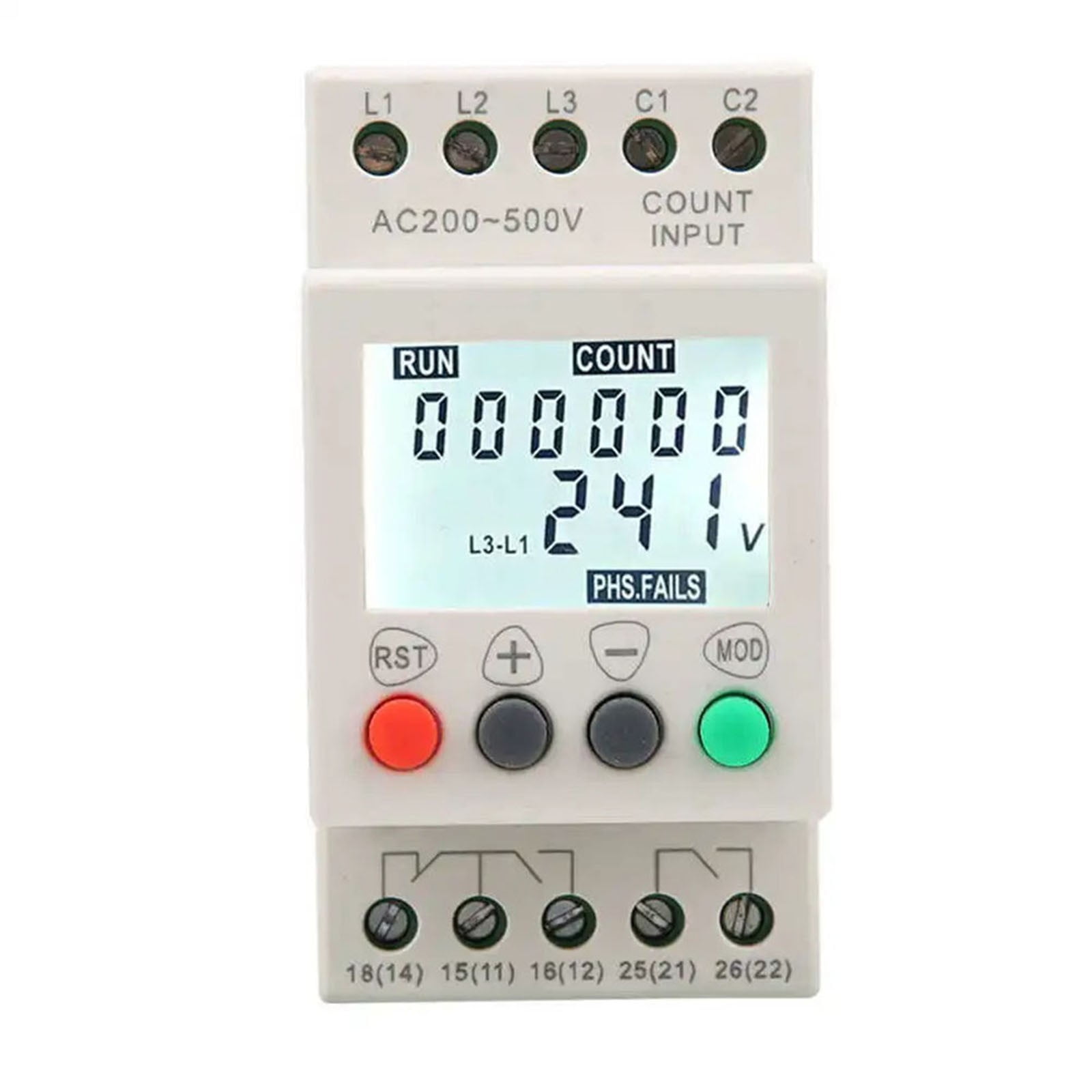 JVR800-2 Timing and Counting Multifunctional LCD Voltage Phase ...