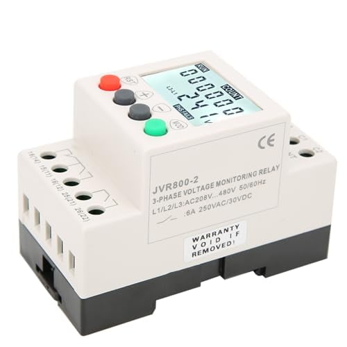 JVR800-2 Under Over Voltage Protector,3 Phase Voltage Monitoring Sequence Protection Relay ...
