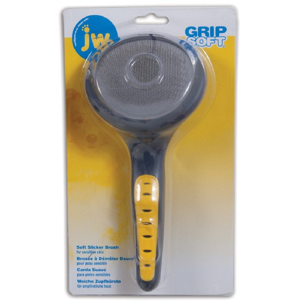 JW Pet Gripsoft Soft Pin Slicker Brush Rubber Grip Great for All Coat ...