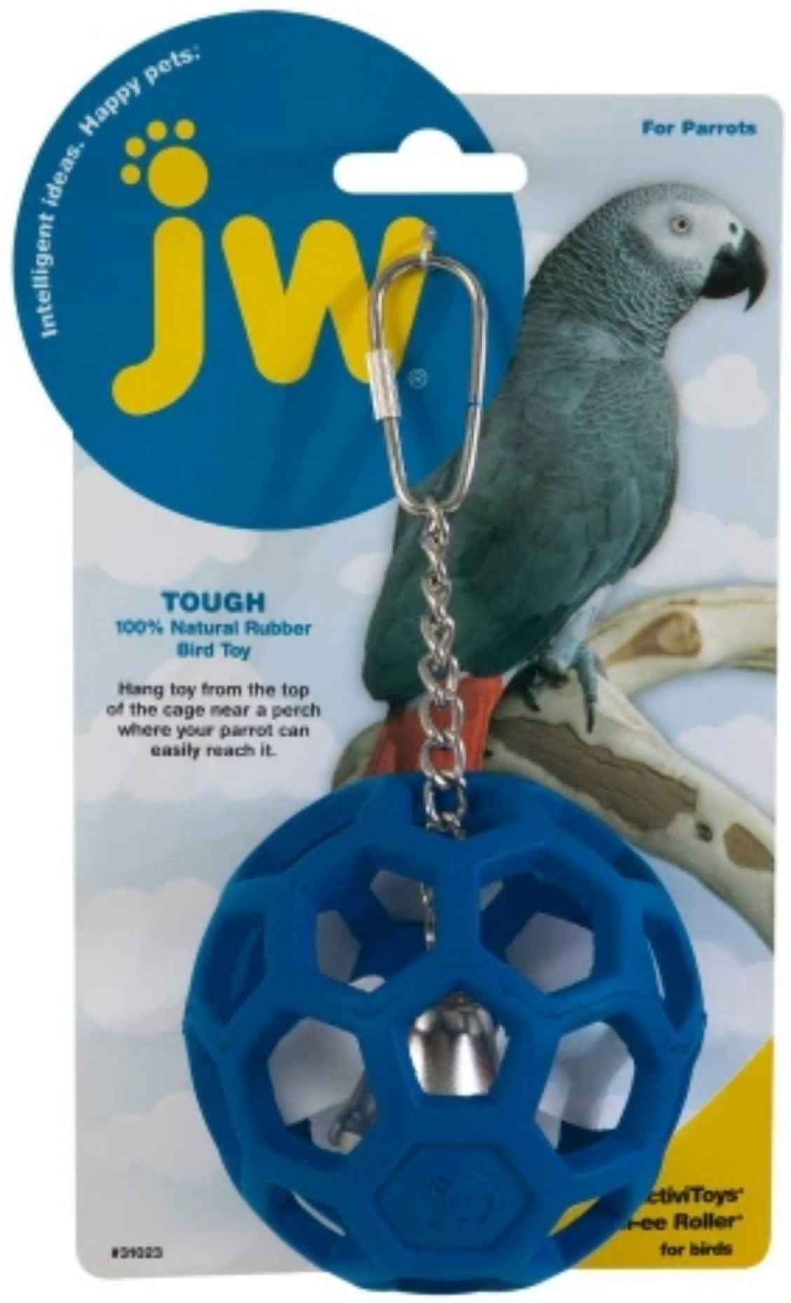 JW Pet Insight Pet Hol-ee Roller Rubber Parrot Toy Assorted Colors 4 ...
