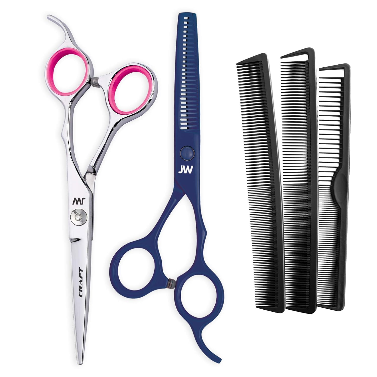 JW Shears & Thinner Combo R Series - Barber & Hair Cutting Scissors ...