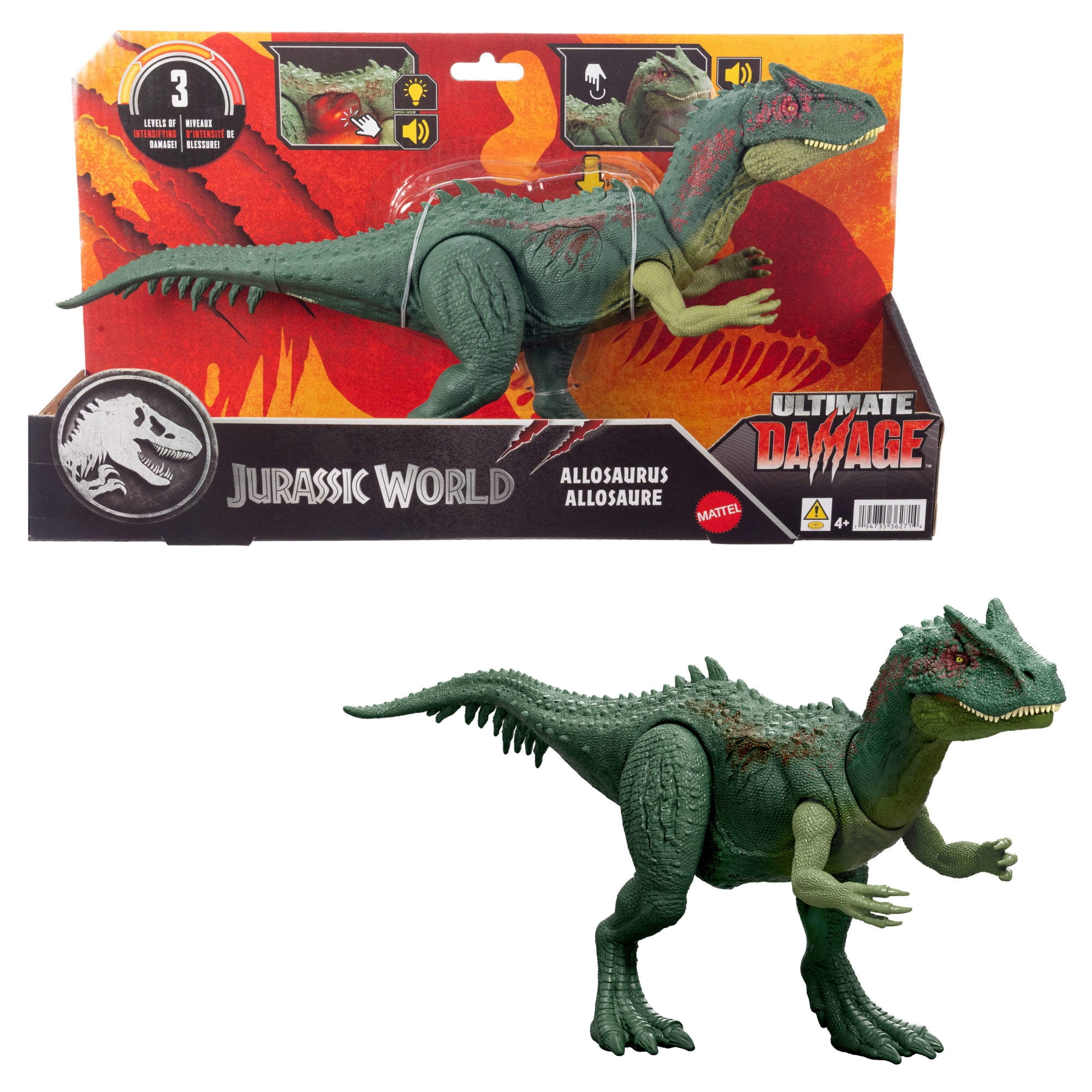 Jurassic World Rebirth Ultimate Damage Allosaurus Light Up Dinosaur ...