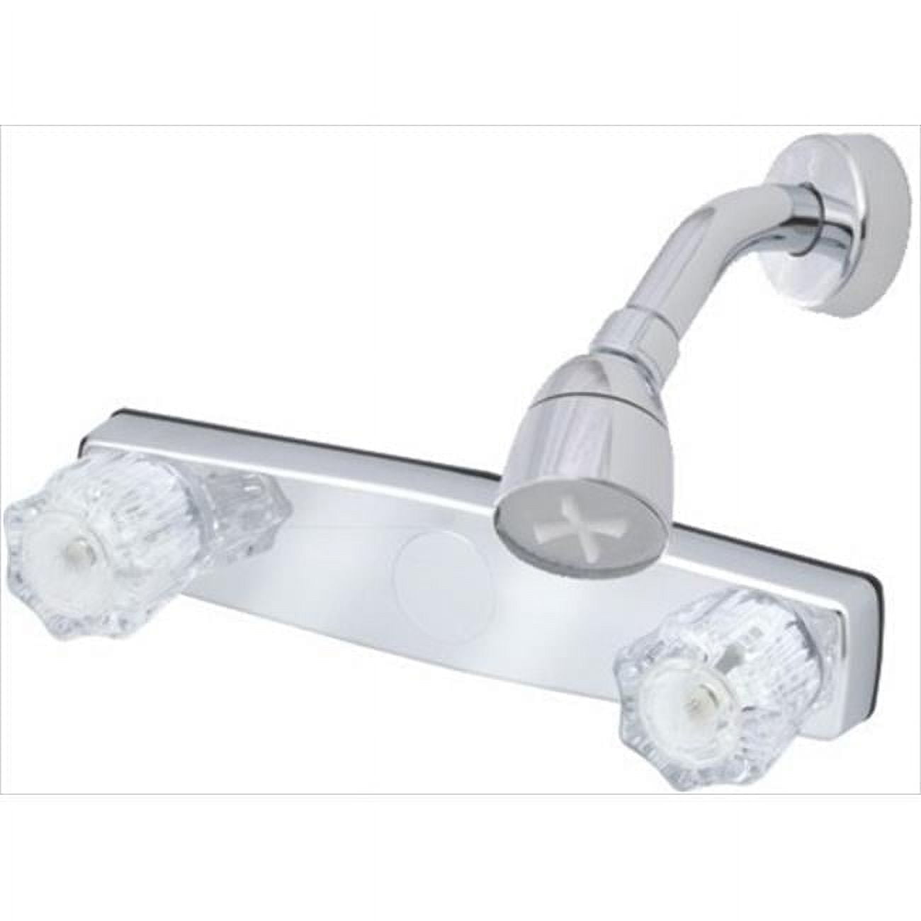 JW59 Shower Valve Kit, 8 In. Chrome Finish with Crystal Handles ...