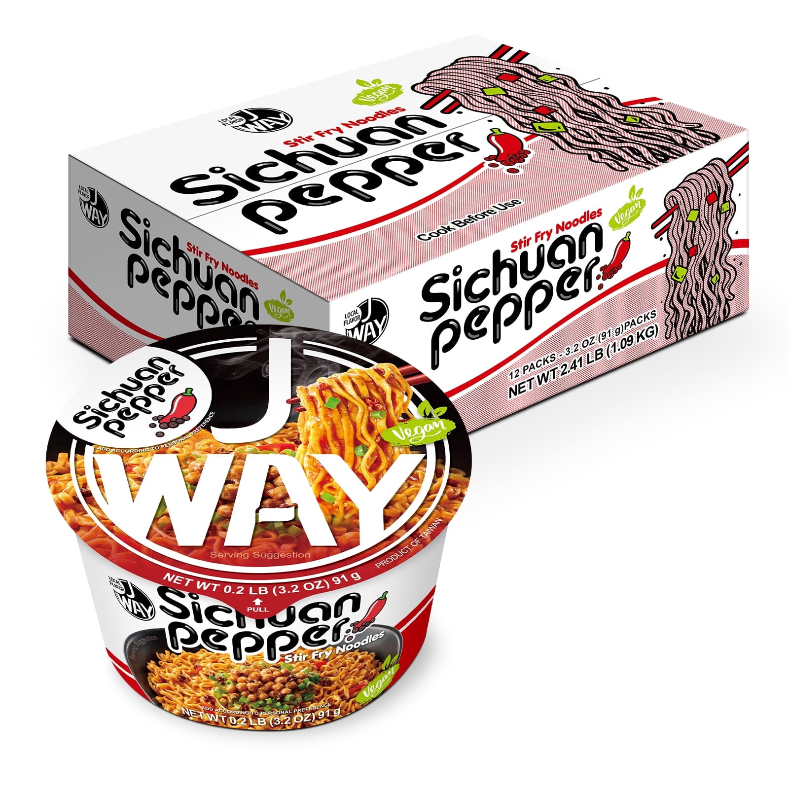 JWAY Sichuan Pepper Stir Fry Noodles, Deep-fried Instant Ramen with ...