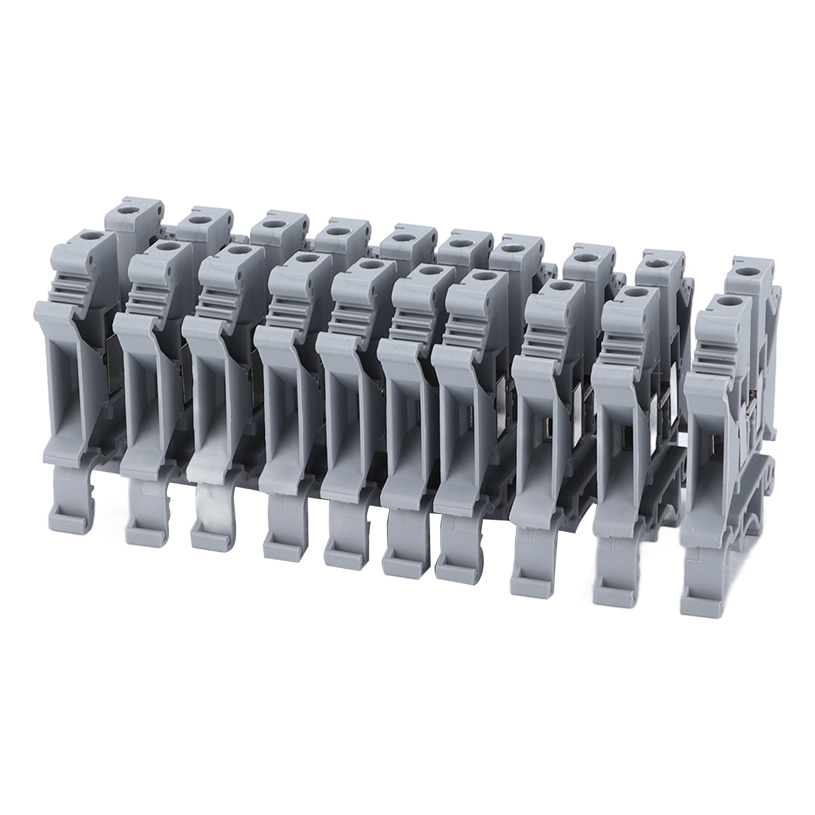 JWB-100Pcs Screw Type Terminal Block DIN Rail Mount Copper Combination ...