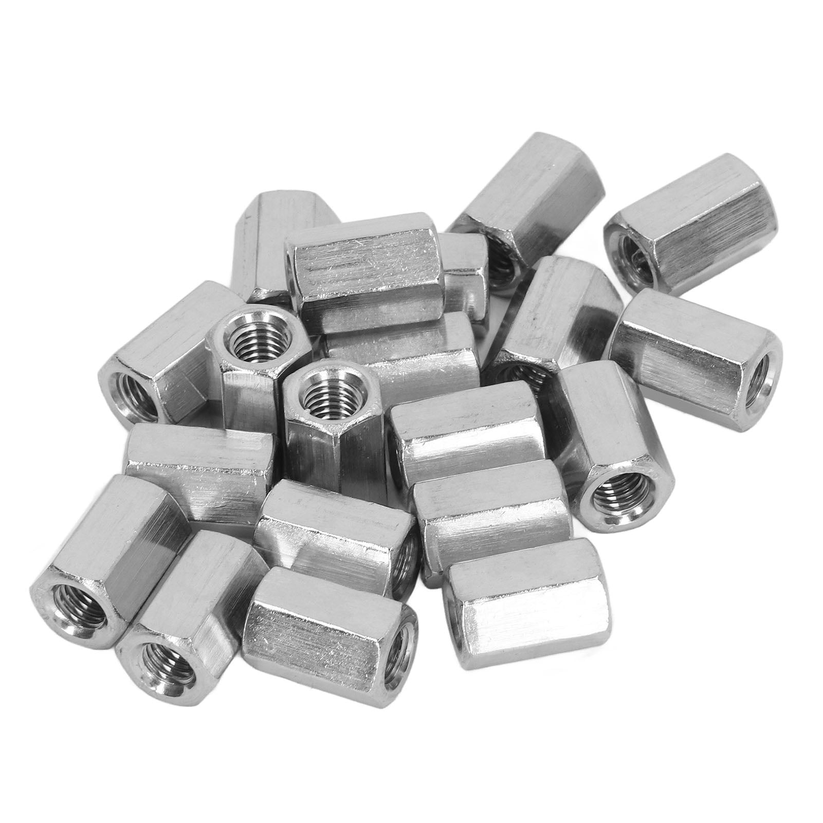 JWB-20PCS Hex Coupling Nuts 304 Stainless Steel Thread Rod Connection ...
