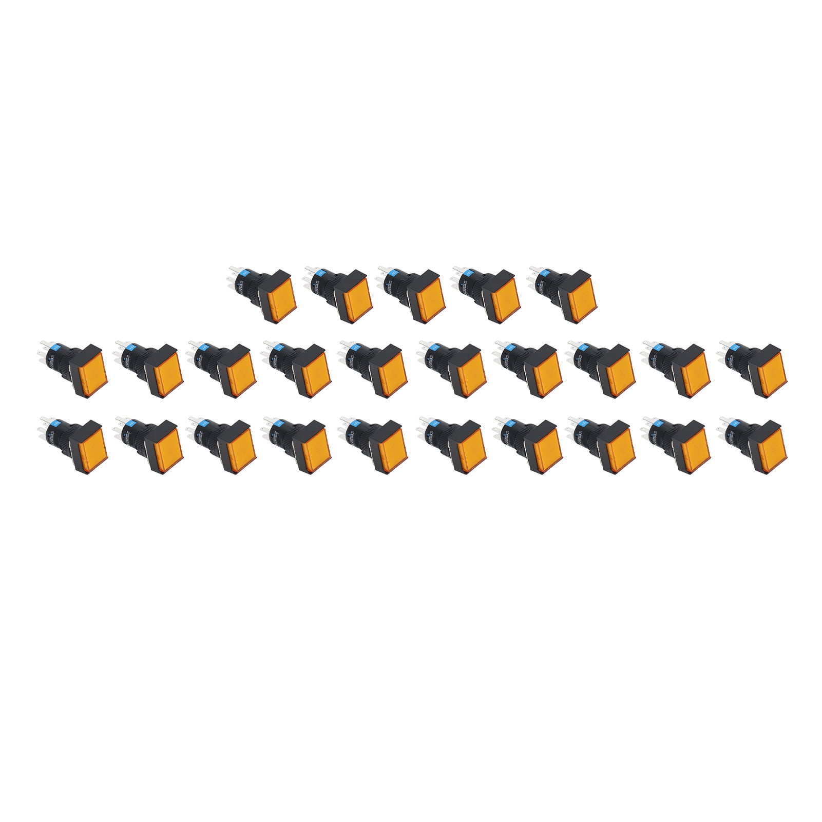 JWB-25PCS Button Switch with Control Light Electric Push Switch for ...