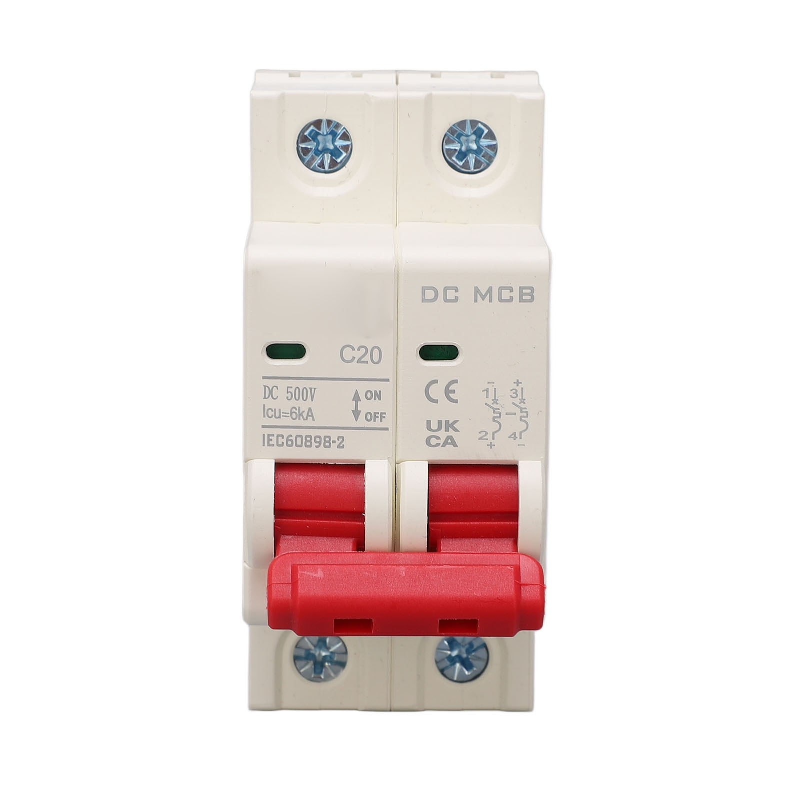 JWB-2P Small Circuit Breaker 6000A Breaking Ability Modular Construction Mini DC Circuit Breaker ...
