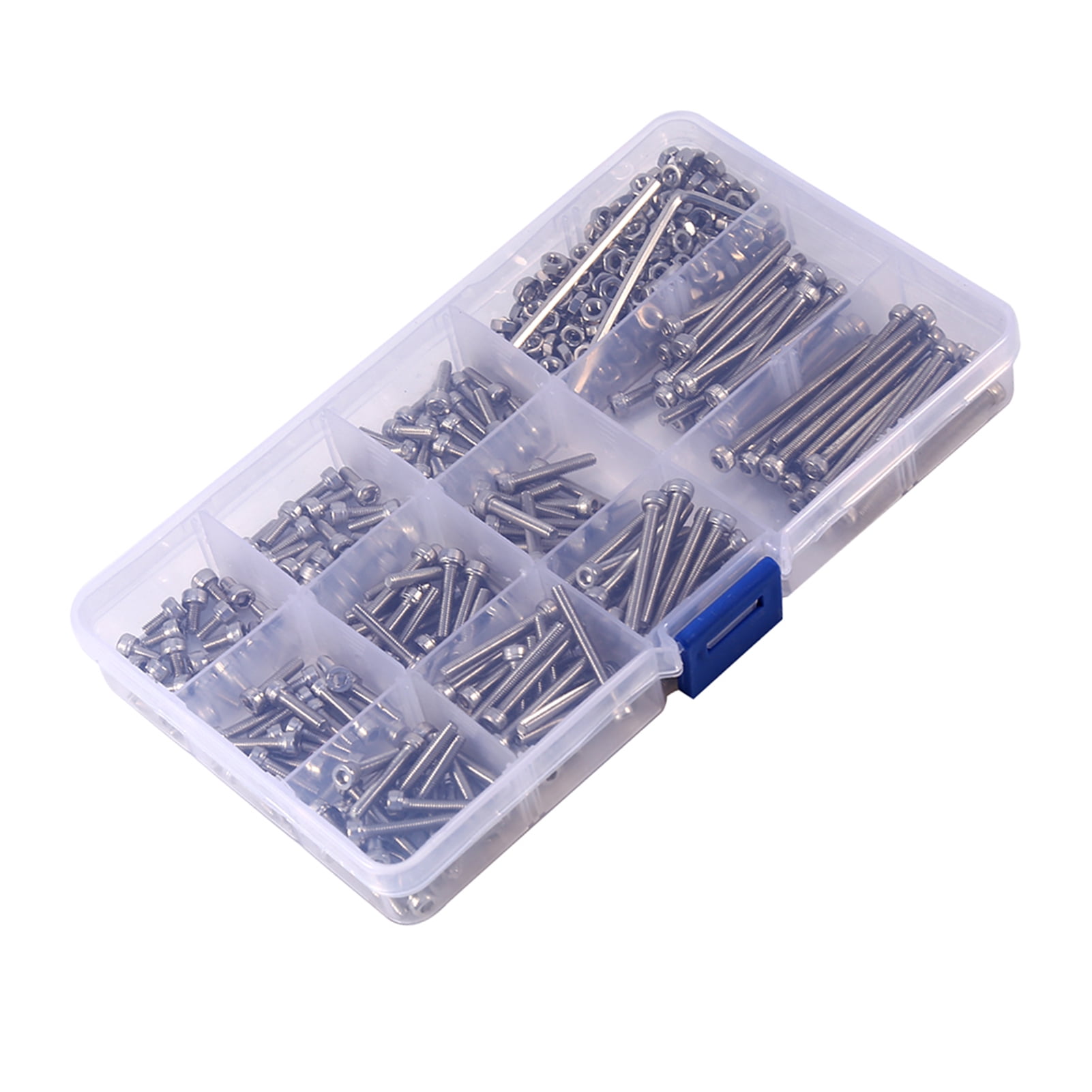 JWB-440pcs M3 Stainless Steel Hex Head Socket Screws and Nuts ...