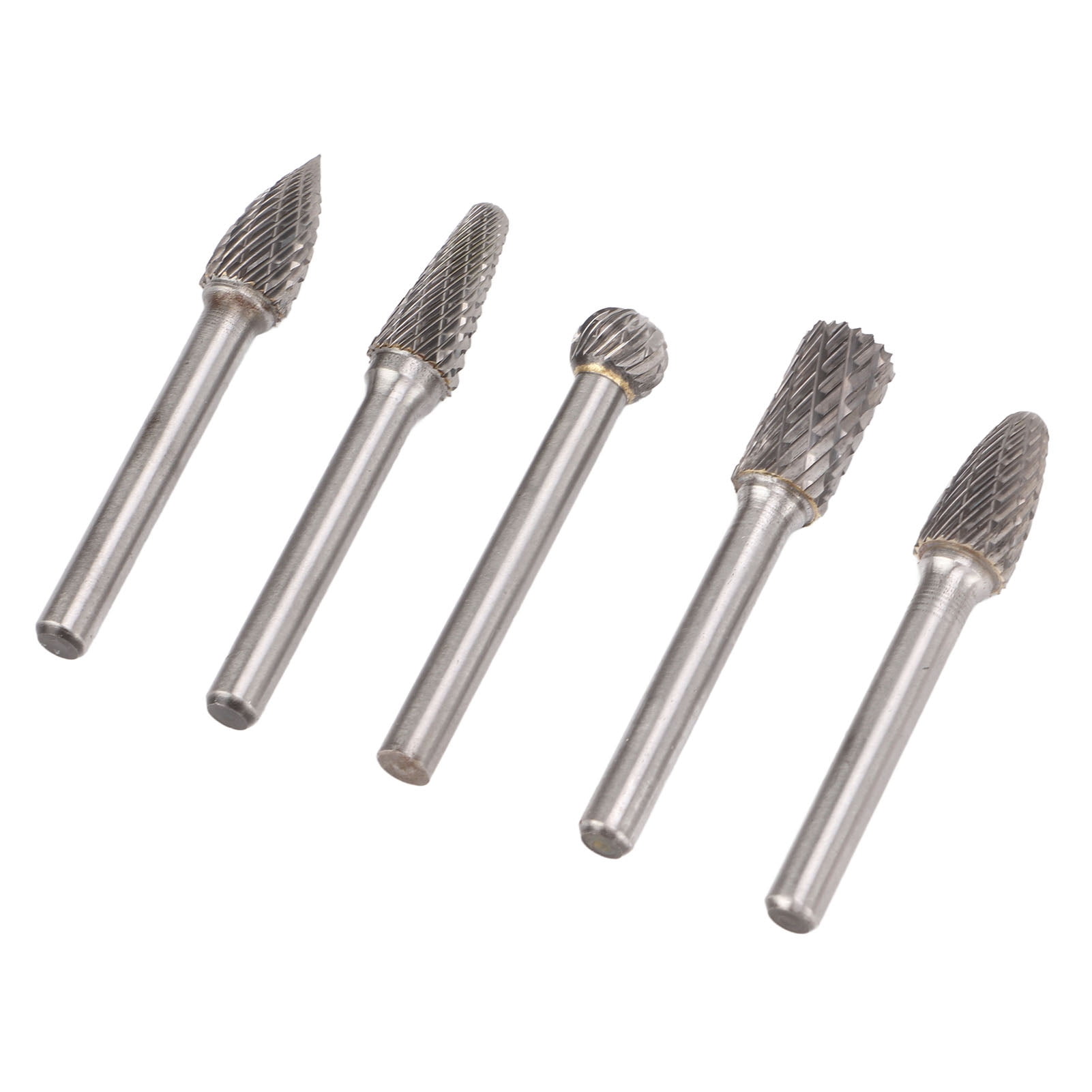 JWB-5PCS 1/4in 6mm Head Rotary Burr Bits Tungsten Steel Grinder Files ...