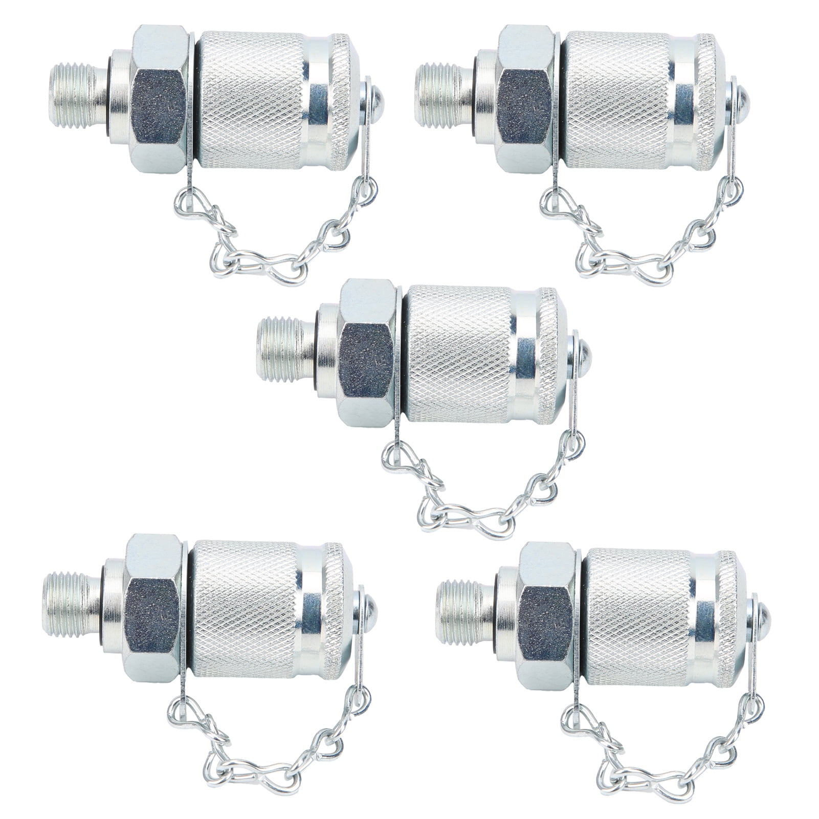 JWB-5Pcs Hydraulic Testing Adapter Thread Test Coupling Connectors ...