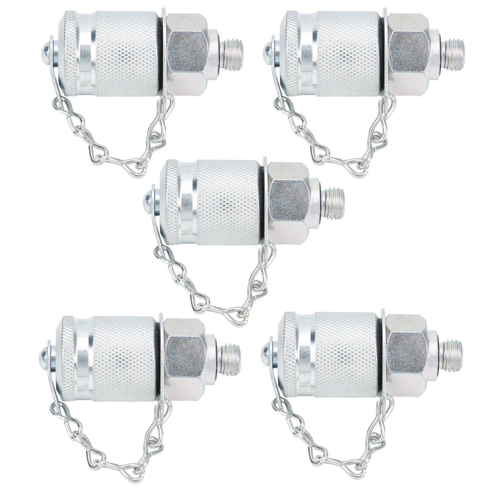 JWB-5Pcs Hydraulic Testing Adapter Thread Test Coupling Connectors ...