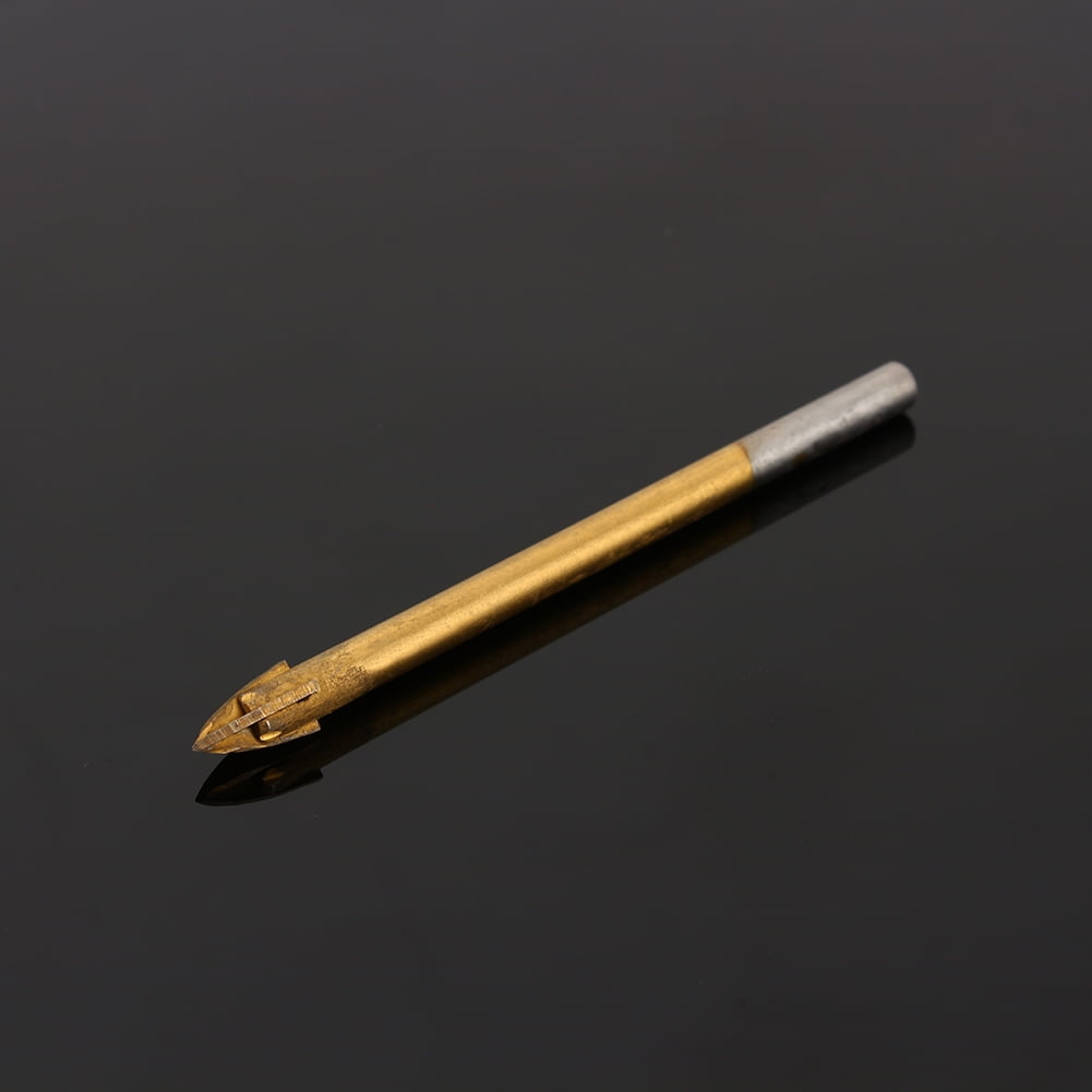 JWB-5mm Carbide Glass Drill Bit Set Titanium Coated W/ 4 Cutting Edges ...