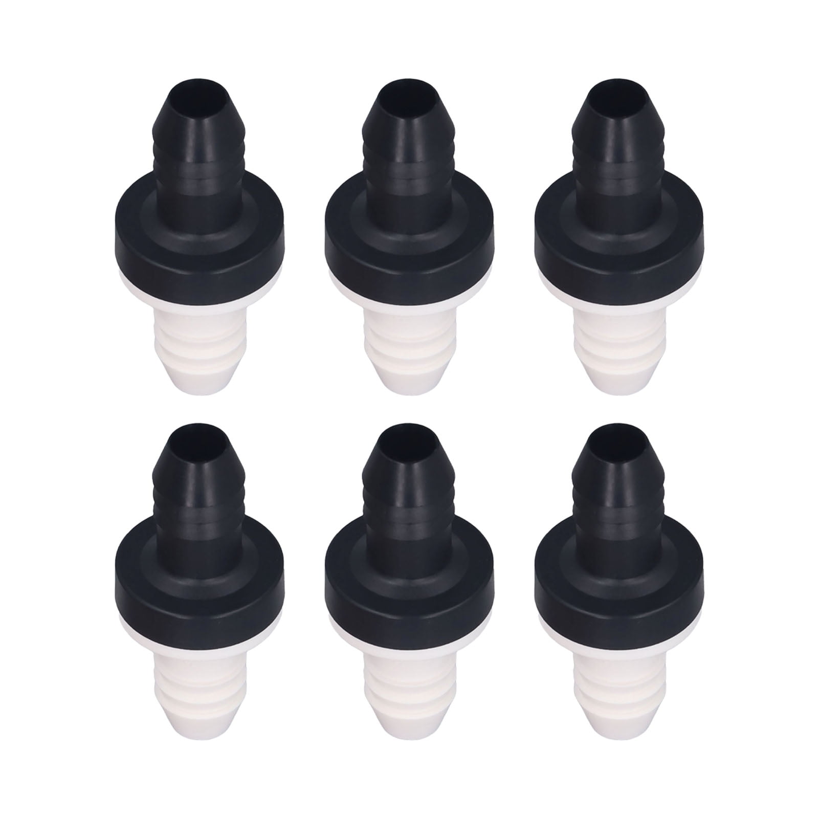 JWB-6Pcs Check Valve Plastic Non Return 1 Way Inline Valve for Liquid ...