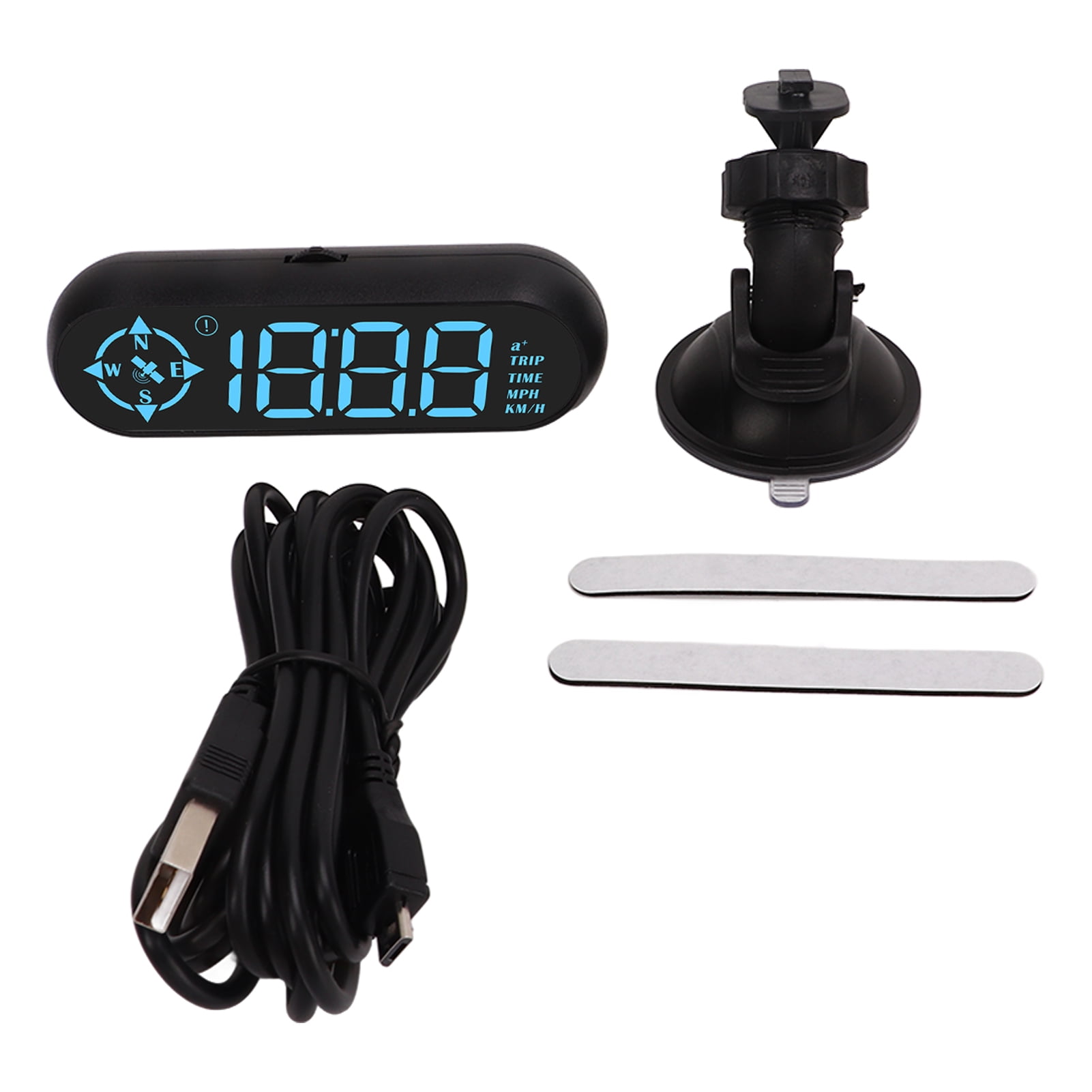 JWB-Car HUD Digital Display Speedometer Odometer Compass GPS 7 Colors ...