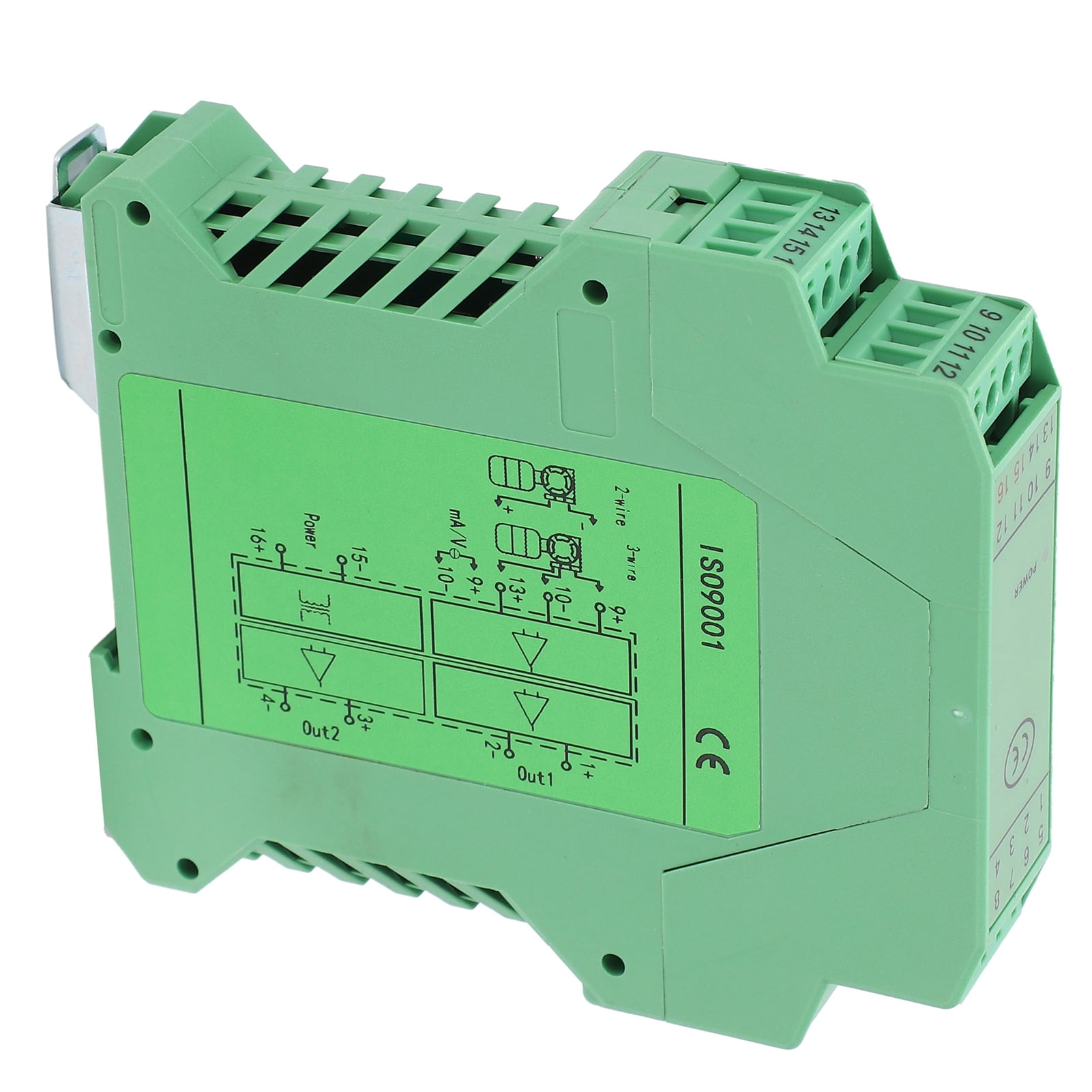 JWB-DC Signal Isolator Current Voltage Transmitter DIN Rail Mount 1?in 2?out 0?5V to 0?10V GLG ...