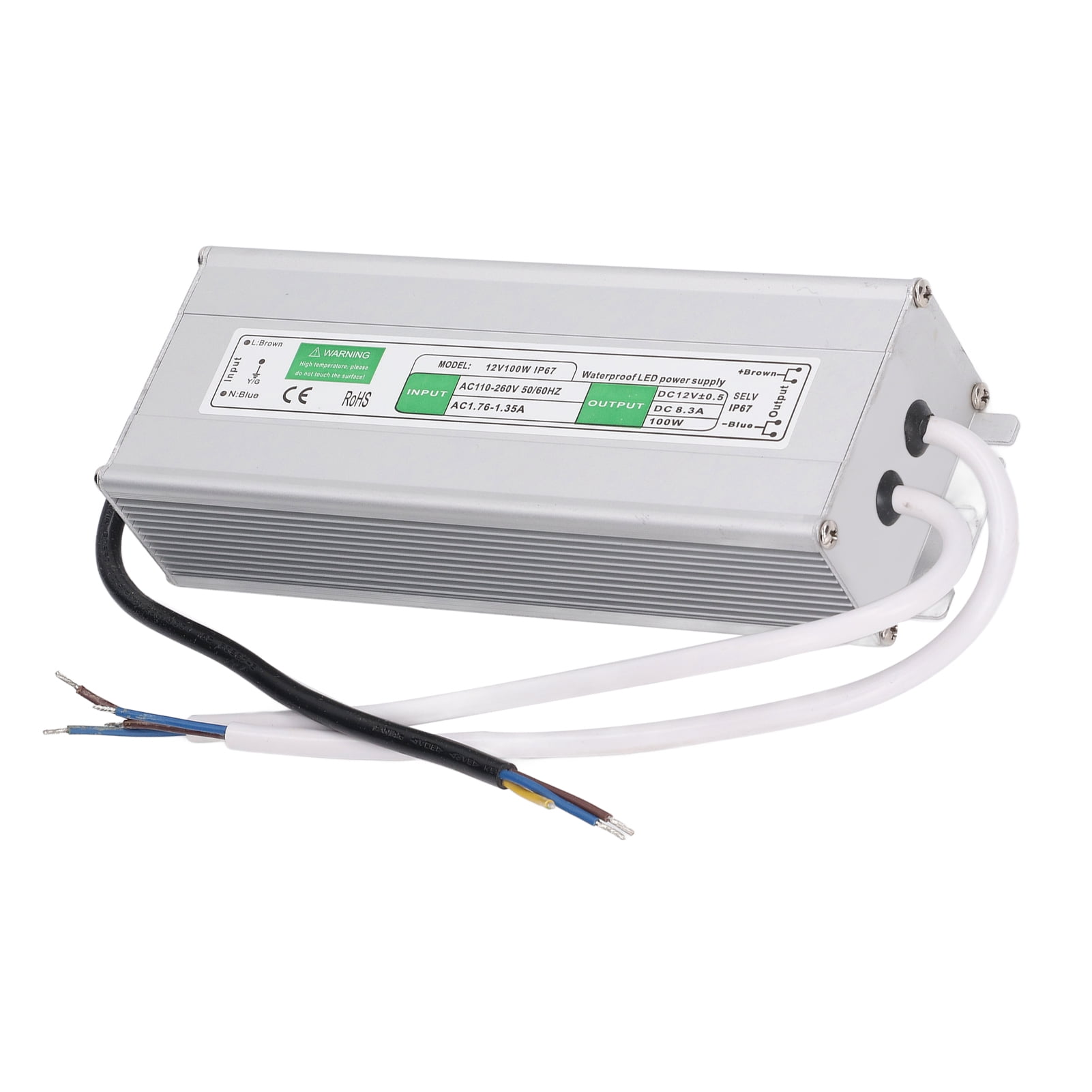 JWB-LED Power Supply AC 110V?260V Input 100W 12V DC Output Light Strip Voltage Converter Driver ...