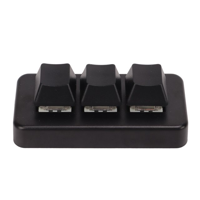 JWB-Mini 3 Button Control Keyboard with USB Cable Custom Knob Keyboard Programming Macro Keypad ...