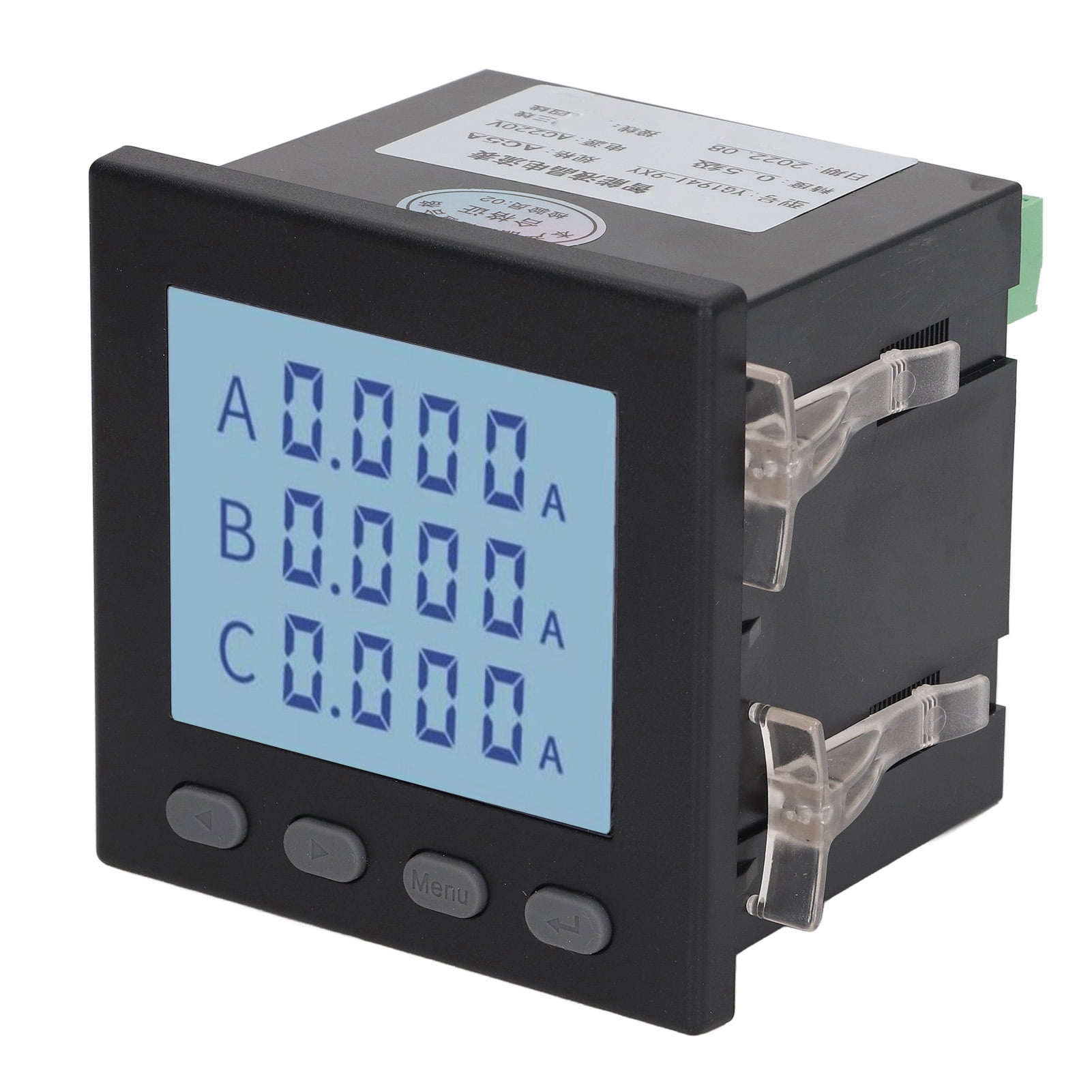 JWB-Multifunctional Power Meter 3 Phase Black Voltage Ampere Meter for ...