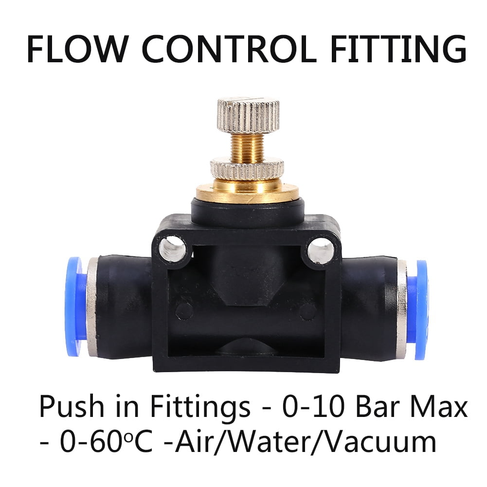JWB-Pneumatic Push In Fittings Air Valve Water Hose Tube Pipe Connector ...