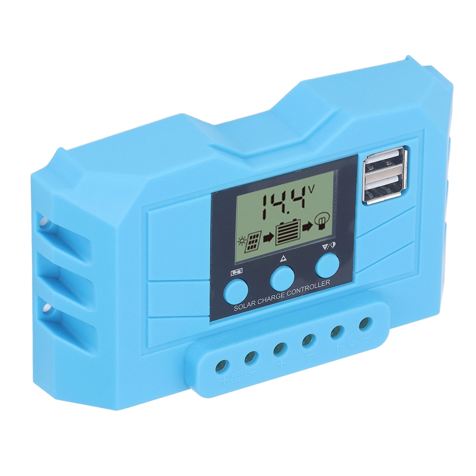 JWB-Solar Charge Controller LCD Display 12V 24V Dual USB Port PWM Solar ...