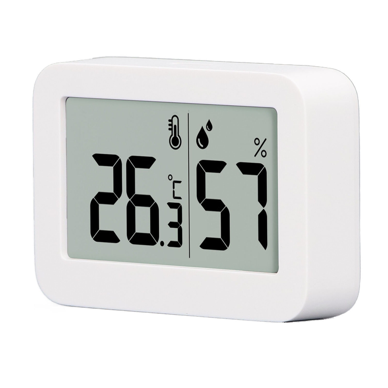 JWB-Thermometer Hygrometer LCD Display AM PM ℉ ℃ Switchable Real Time ...