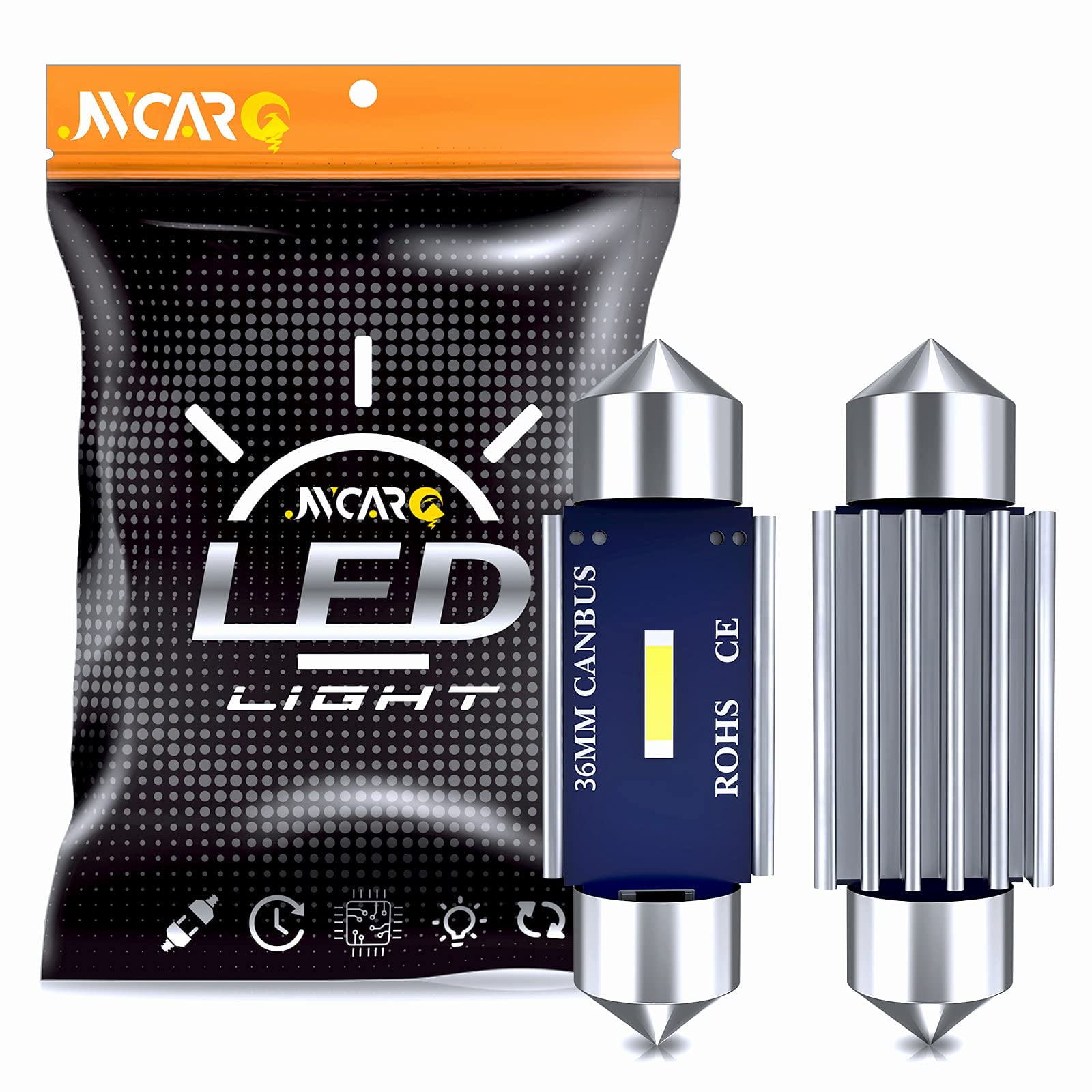 JWCARO 6418 LED Bulb,Super KEF16 Bright White 36mm LED Festoon Bulb ...