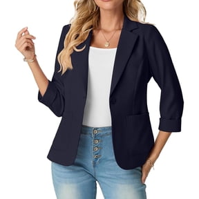 Luxalzxs Blazers for Women Business Casual Long Sleeve Button Open ...