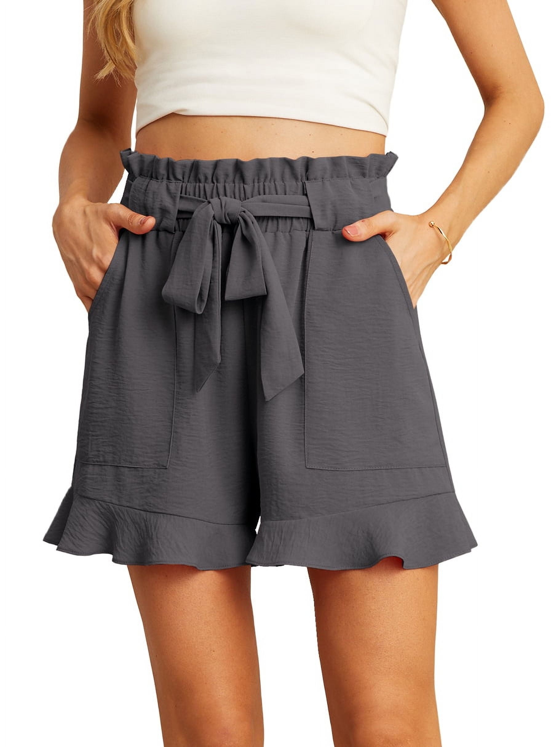 JWD Women's Shorts Butterfly Leaf Frenulum Summer High Waisted Shorts ...