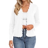 JWD Womens Open Front Cardigan Lightweight Sweater Button Down Long ...