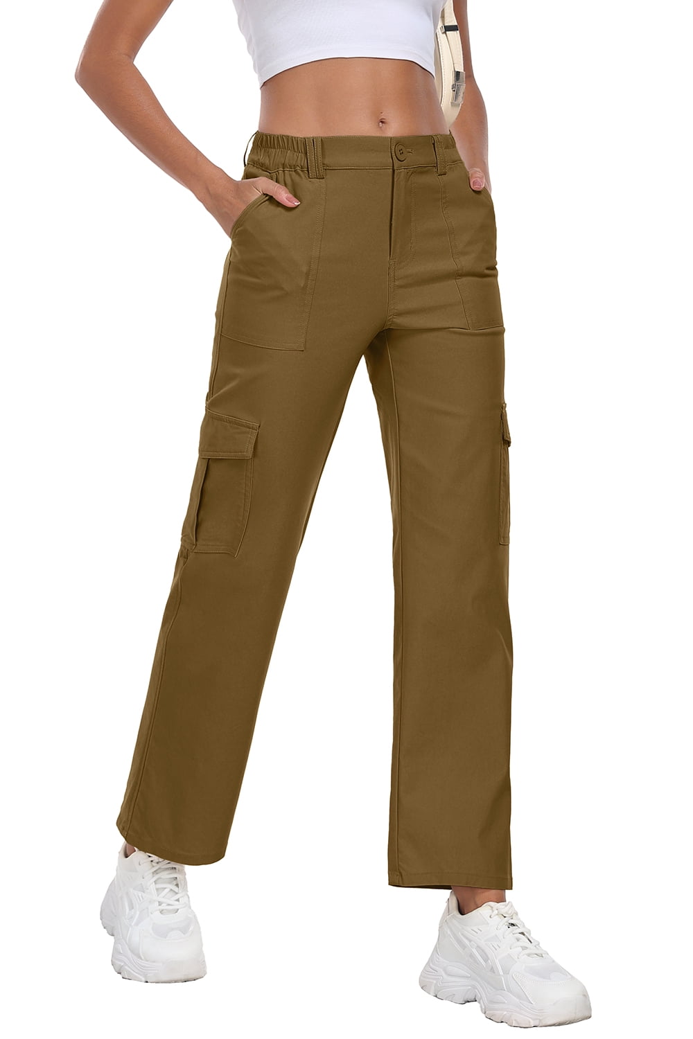 JWD Womens Parachute Cargo Pants with Pockets Quick Dry Hiking Pants ...
