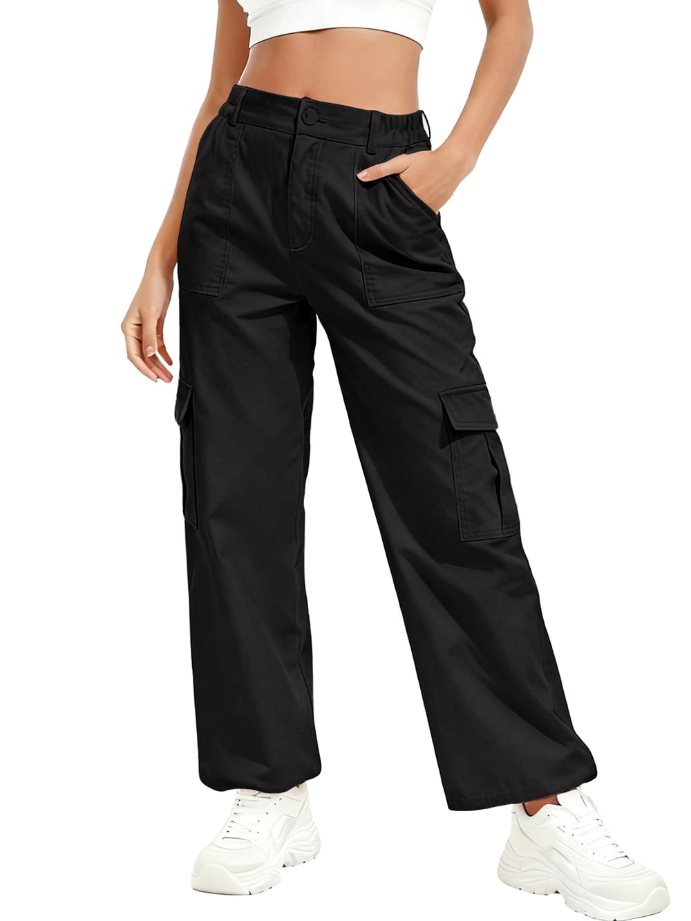 JWD Womens Parachute Cargo Pants with Pockets Quick Dry Hiking Pants ...