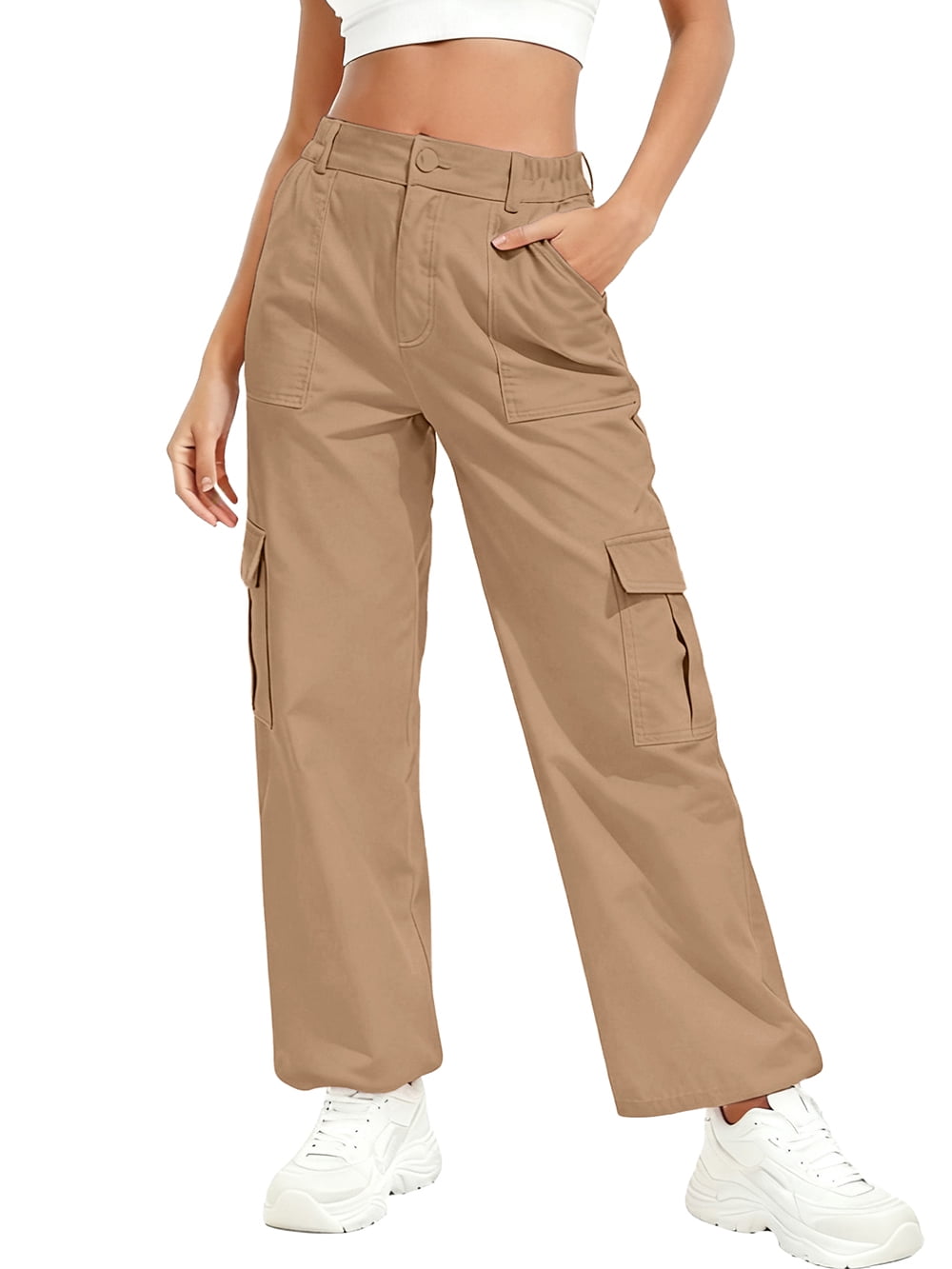 JWD Womens Parachute Cargo Pants with Pockets Quick Dry Hiking Pants ...